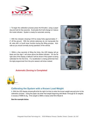 Load Capacity Weighing Scale for Lift Truck, Heavy Loads, Low lift | PDF