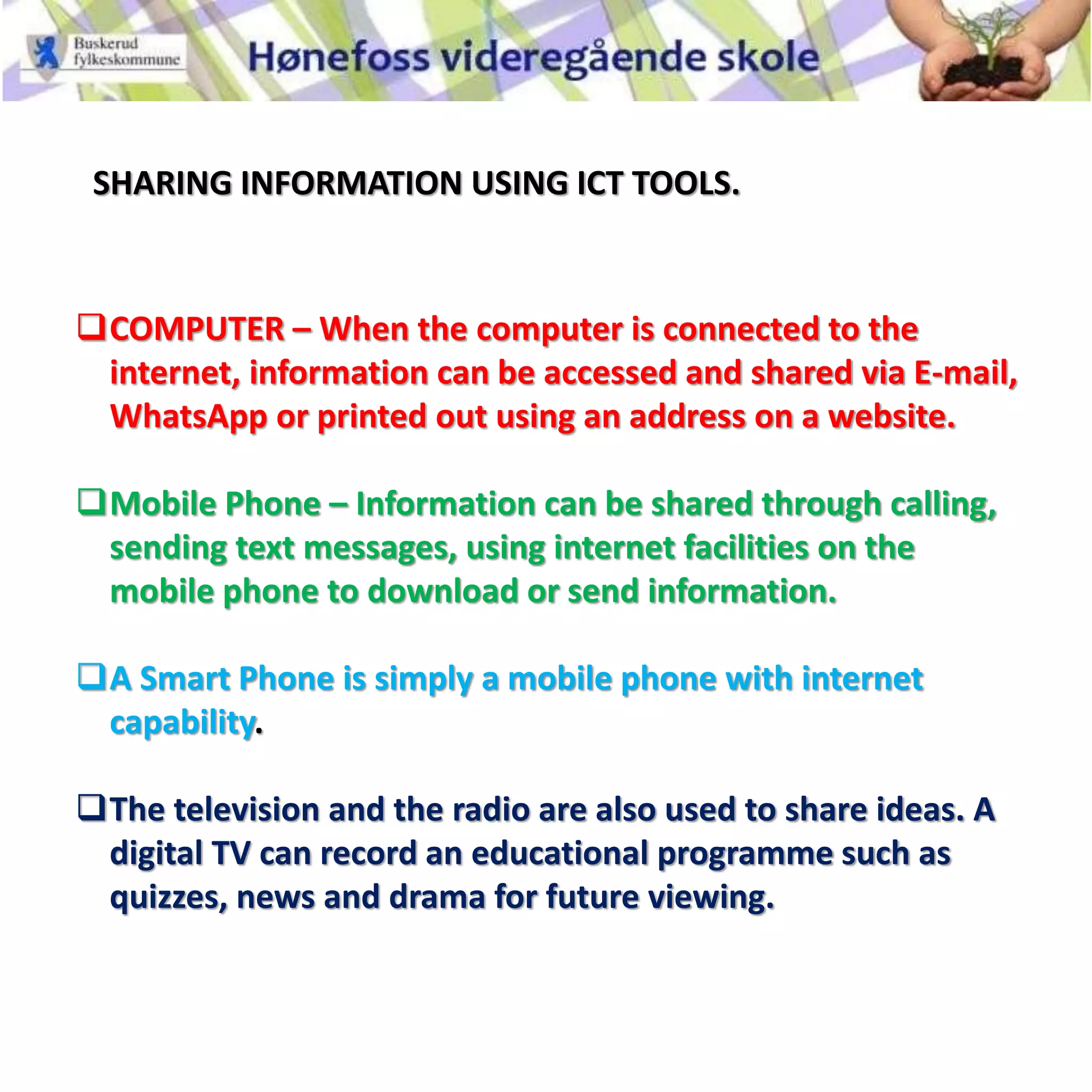 Ict learning with ict tools | PDF