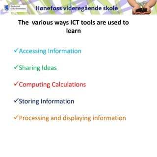 Ict learning with ict tools | PPTX