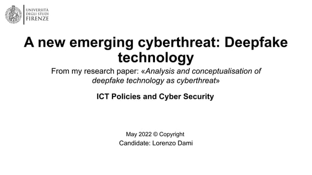 A new emerging cyberthreat: Deepfake technology | PDF | Technology ...