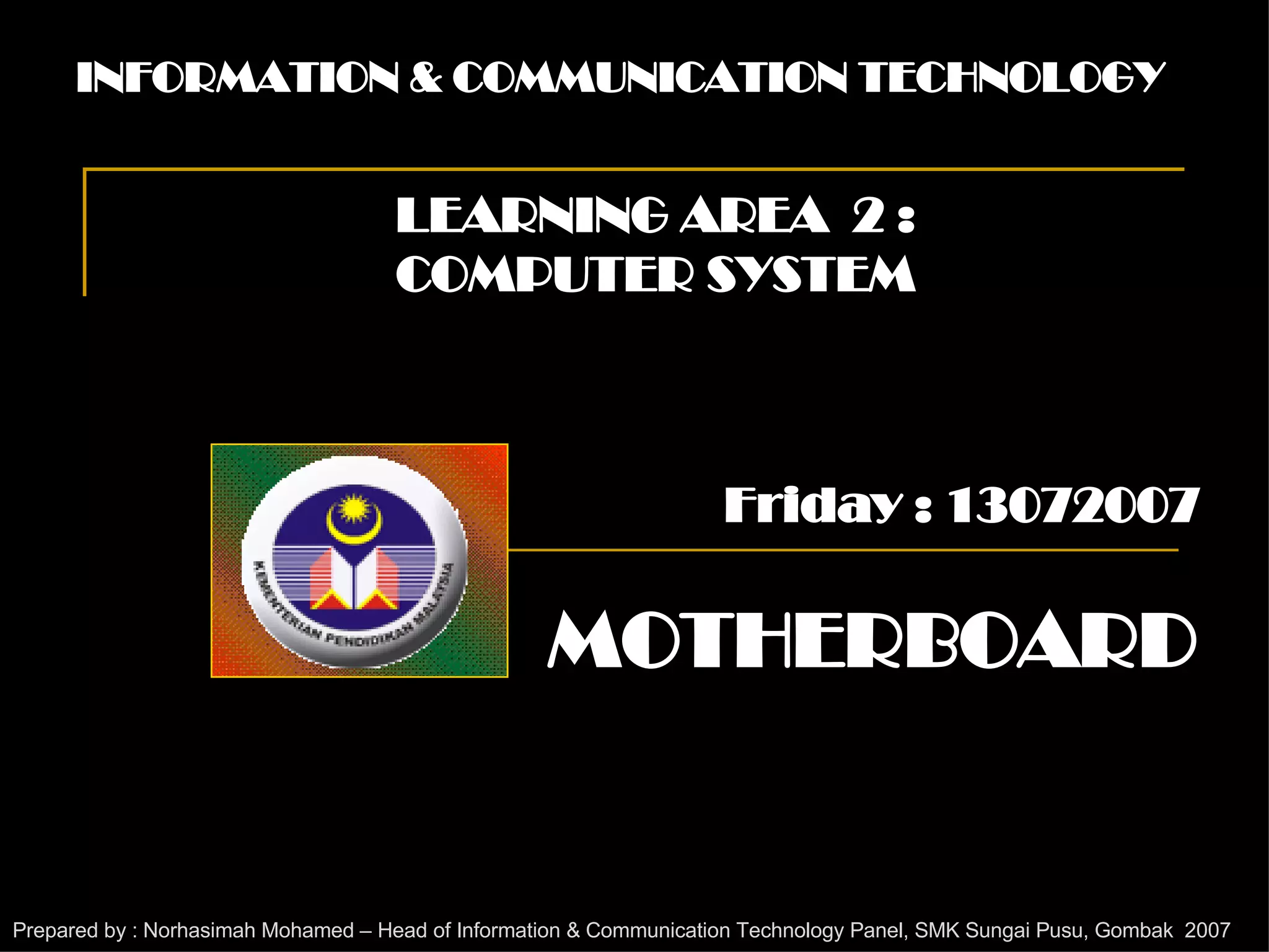 Ict - Motherboard | PPT