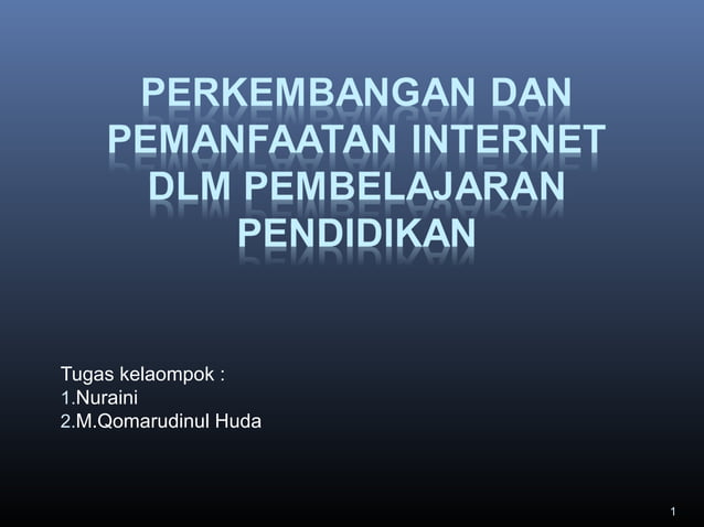 pemanfaatan internet dalam pembelajaran | PPT