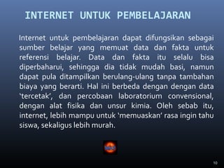 pemanfaatan internet dalam pembelajaran | PPT