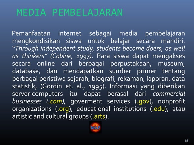 pemanfaatan internet dalam pembelajaran | PPT