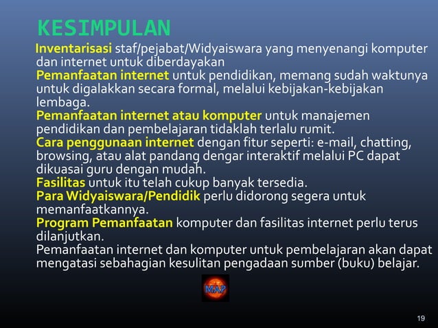 pemanfaatan internet dalam pembelajaran | PPT