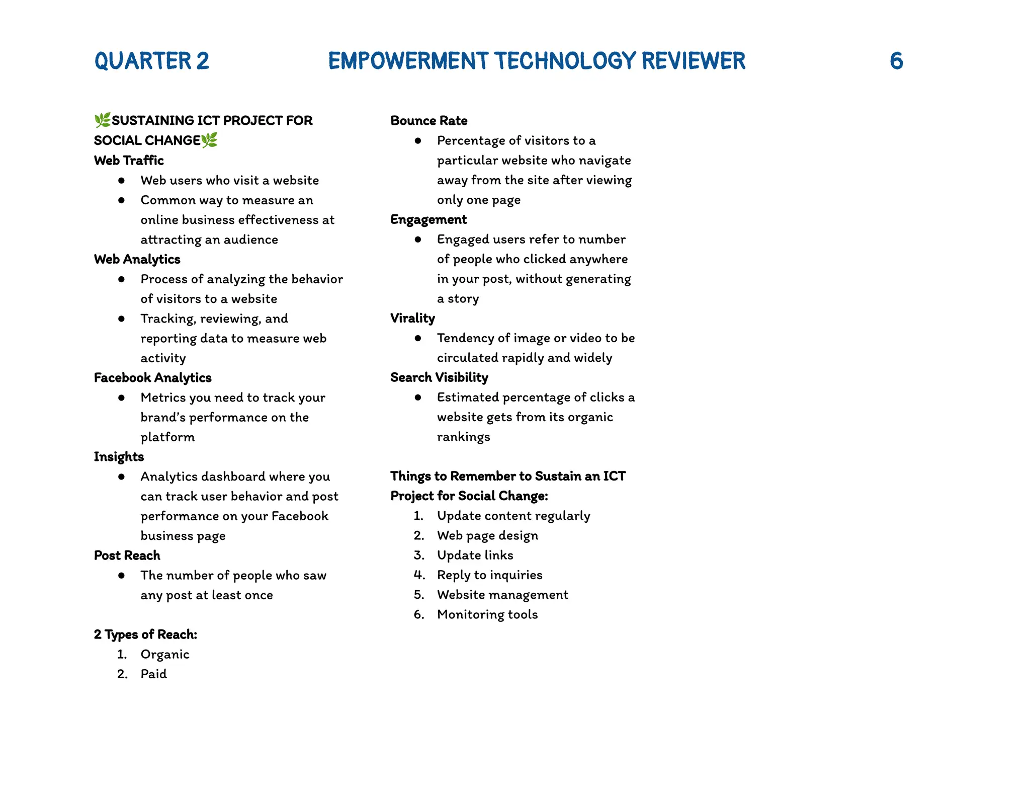 EMPOWERMENT TECHNOLOGY GRADE 11 QUARTER 2 REVIEWER | PDF