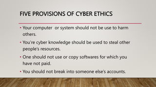 Cyber ethics a Cyber technology - living in the it era | PPT | Free ...