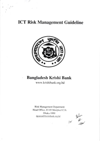 Krishi Bank ICT-Risk Management guideline | PDF