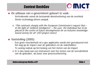 Ict Sd06 Ibbt Project Dash Gov Gino Verleye | PPT