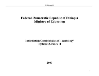 ICT - Syllabus - Grade 11.pdf for grade 11 STEM | PDF