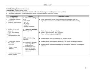 ICT - Syllabus - Grade 11.pdf for grade 11 STEM | PDF