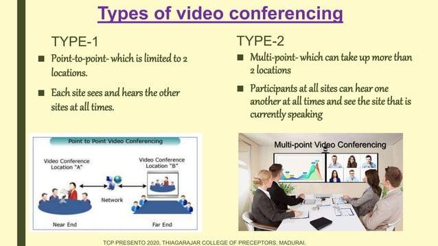 VIDEO CONFERENCING TECHNOLOGIES | PPT