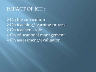 impact of ict | PPTX