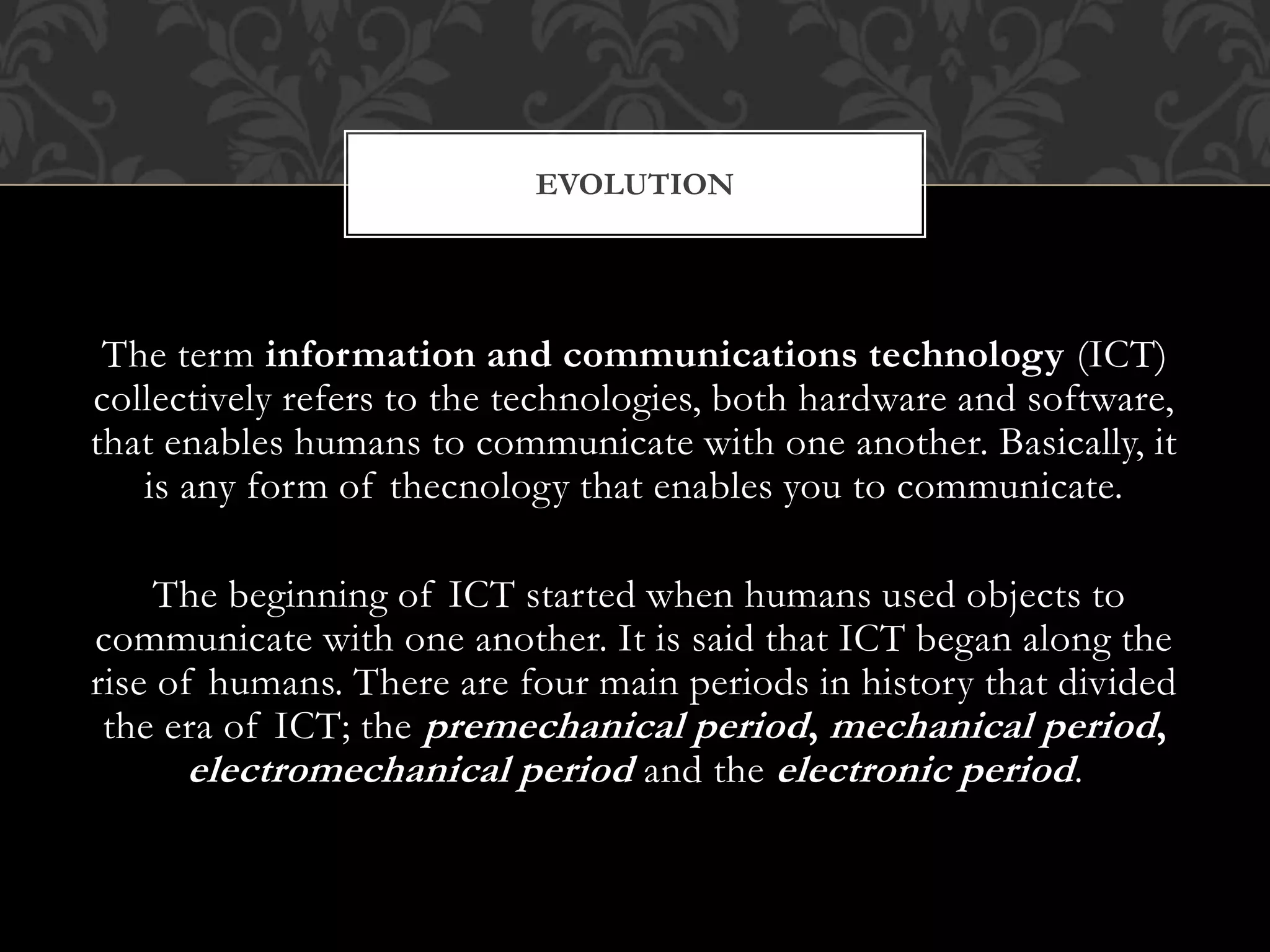 Information and Communications Technology | PPTX