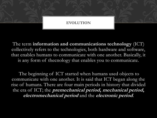 Information and Communications Technology | PPT