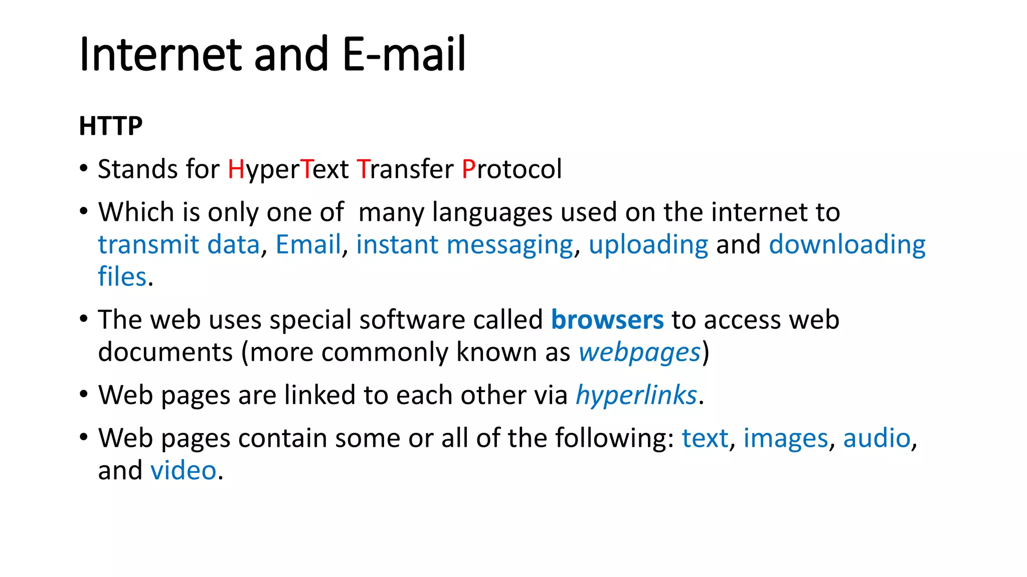 ICT 101 LECTURE 3 - INTERNET AND E-MAIL.pptx