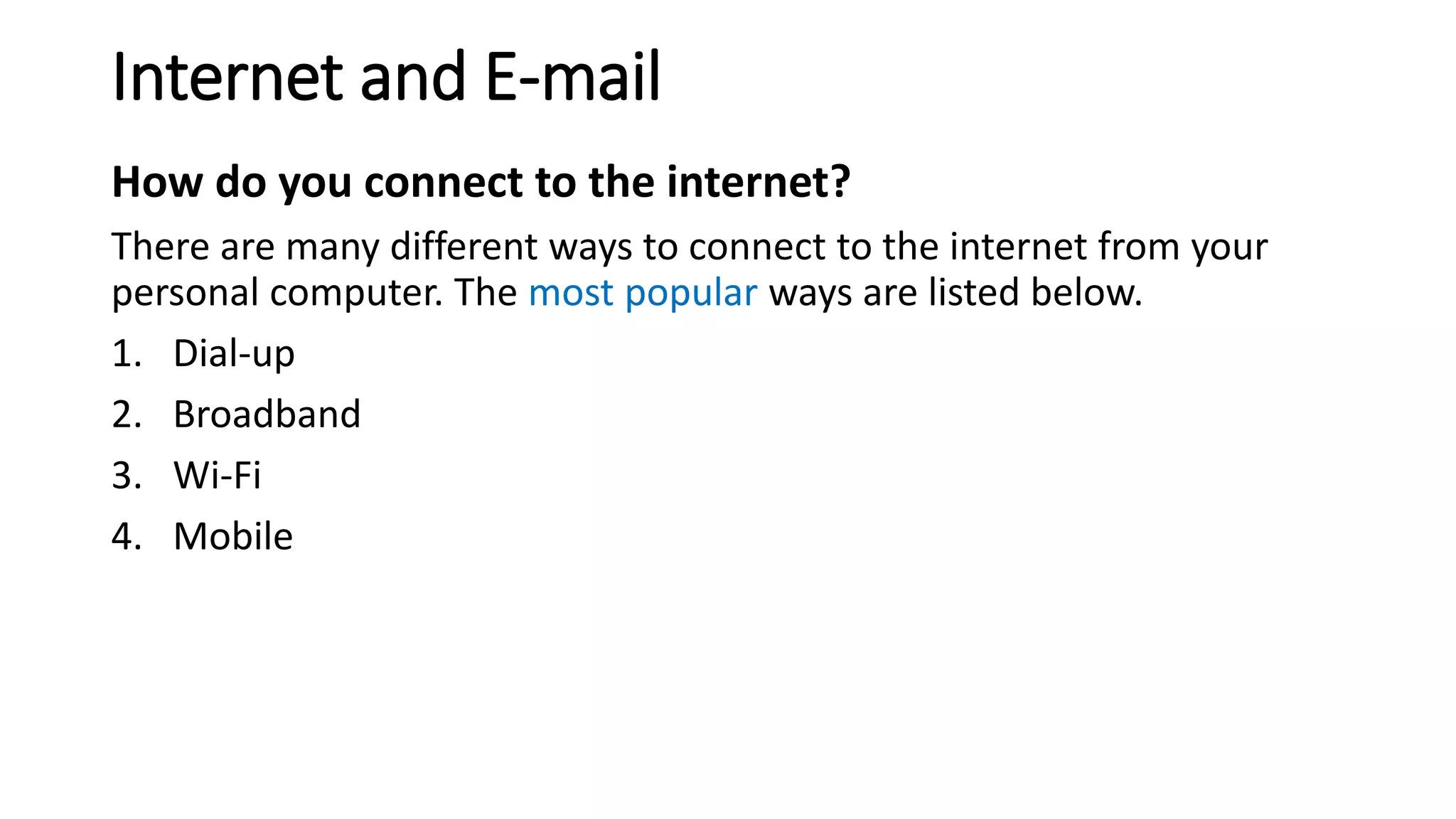 ICT 101 LECTURE 3 - INTERNET AND E-MAIL.pptx