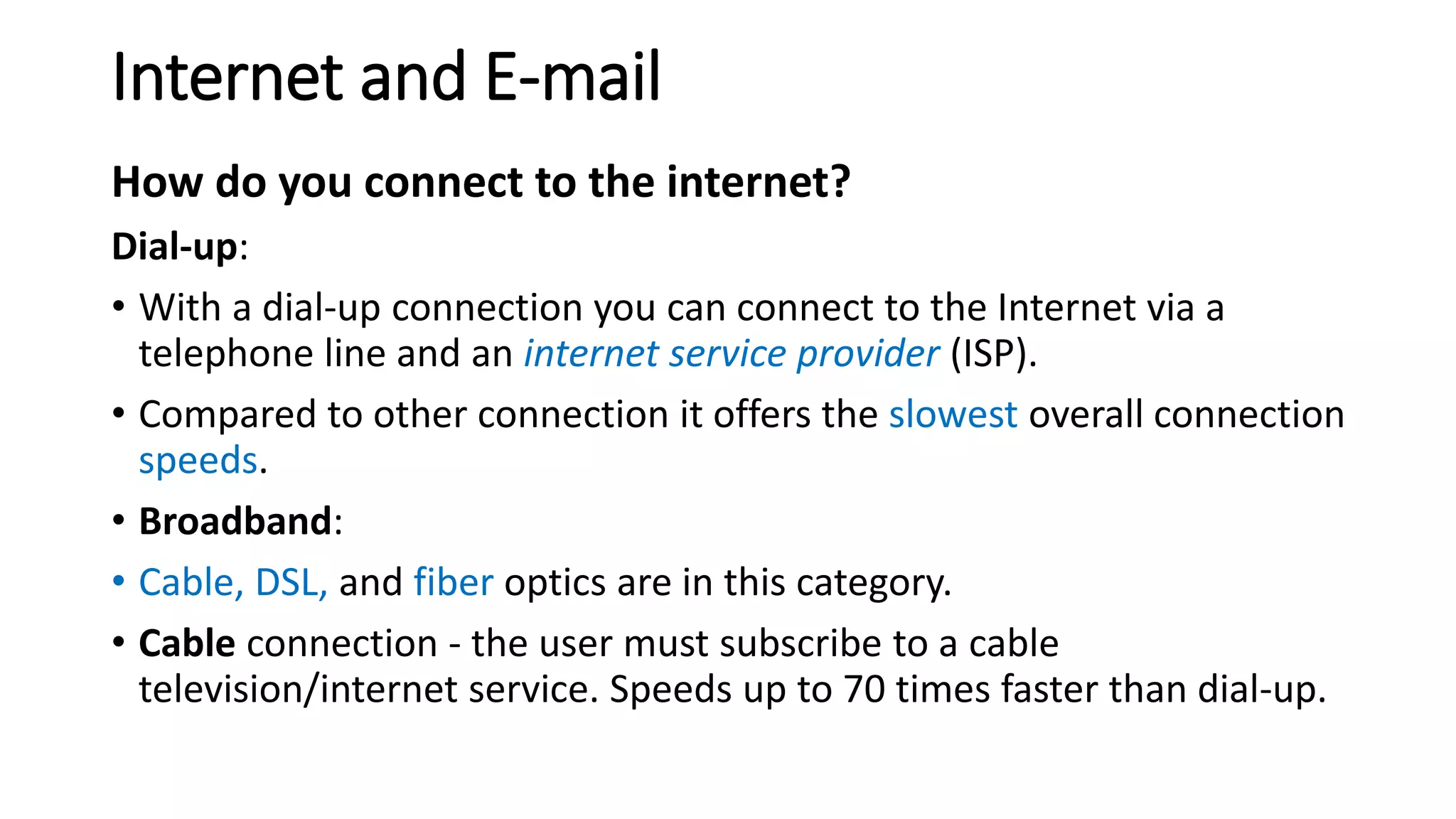 ICT 101 LECTURE 3 - INTERNET AND E-MAIL.pptx