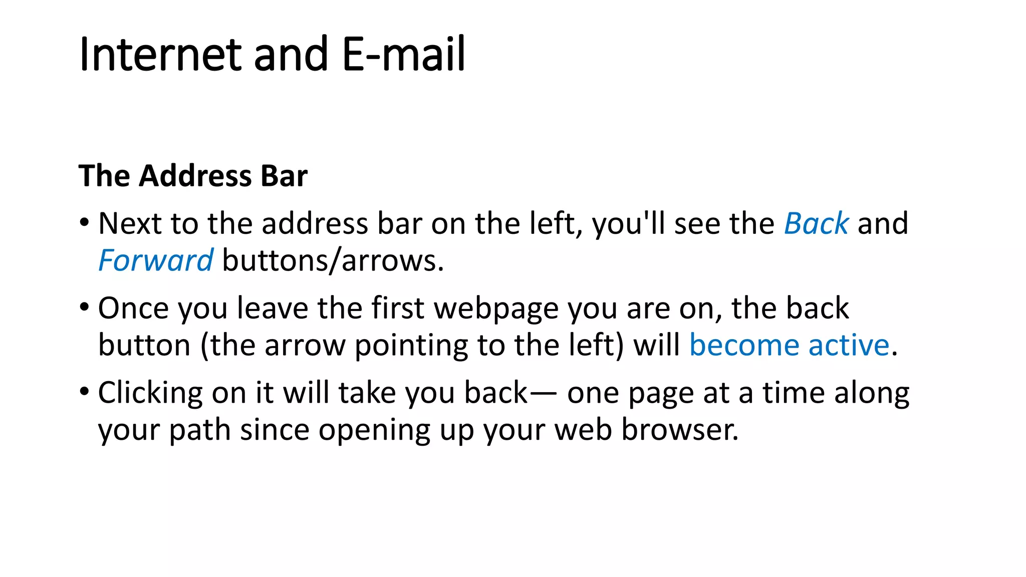 ICT 101 LECTURE 3 - INTERNET AND E-MAIL.pptx