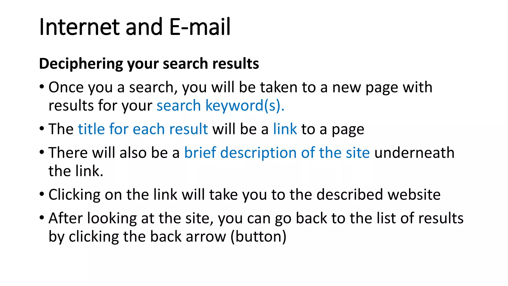 ICT 101 LECTURE 3 - INTERNET AND E-MAIL.pptx