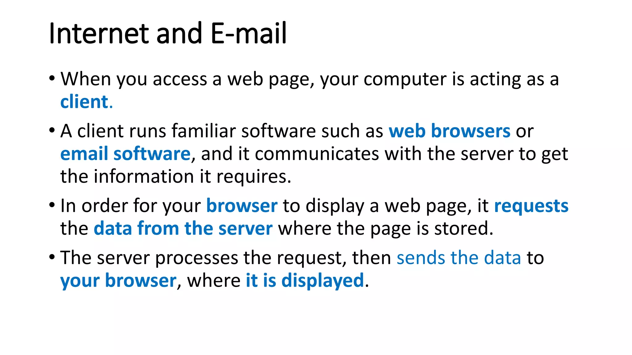 ICT 101 LECTURE 3 - INTERNET AND E-MAIL.pptx