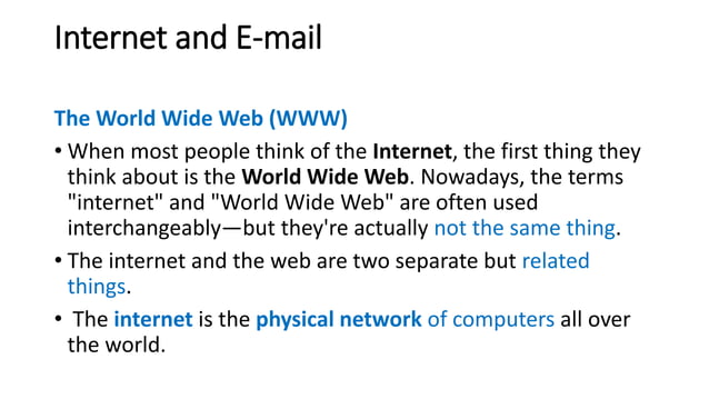 ICT 101 LECTURE 3 - INTERNET AND E-MAIL.pptx