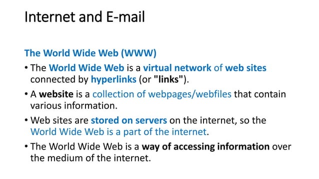 ICT 101 LECTURE 3 - INTERNET AND E-MAIL.pptx