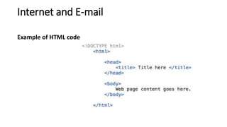 ICT 101 LECTURE 3 - INTERNET AND E-MAIL.pptx