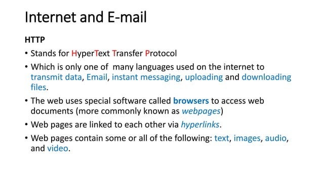ICT 101 LECTURE 3 - INTERNET AND E-MAIL.pptx