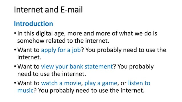 ICT 101 LECTURE 3 - INTERNET AND E-MAIL.pptx