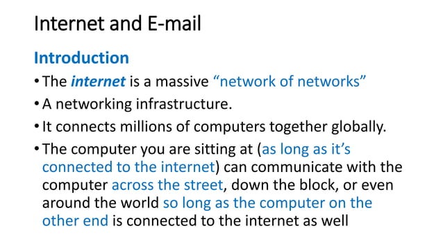 ICT 101 LECTURE 3 - INTERNET AND E-MAIL.pptx