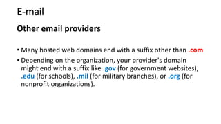 ICT 101 LECTURE 3 - INTERNET AND E-MAIL.pptx