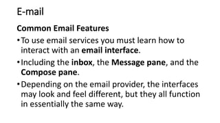 ICT 101 LECTURE 3 - INTERNET AND E-MAIL.pptx