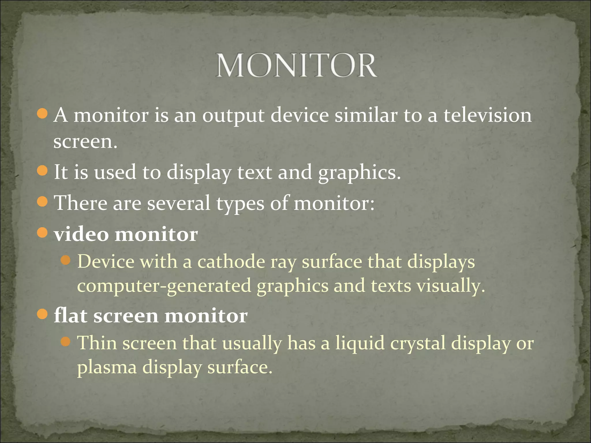 Ict 123 output devices | PPT