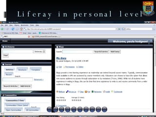 Building a community of practice through Liferay | PPT