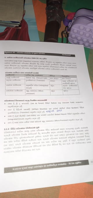 ict grade 12 lesson 2 sinhala medium notes pdf | PDF