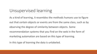 introduction to machine learning | PPTX