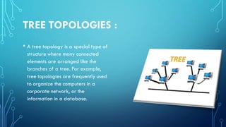 Define Network topology and describe it's types or advantage and ...