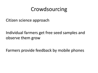 Crowdsourcing crop improvement for climate change adaptation | PPTX