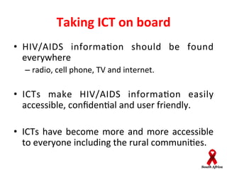 ICT4HIV/Aids | PPT