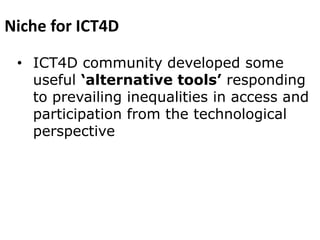 Overview of ICT for Development (ICT4D) | PPT