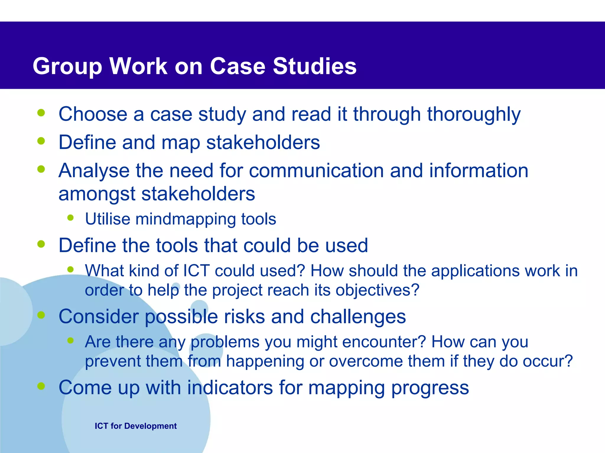 ICT4D group work | PPT