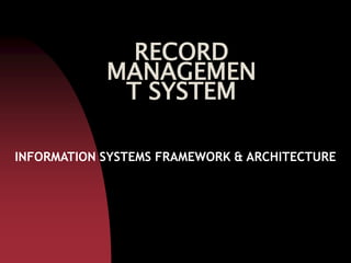 ICT4GOV information architecture_recod_management | PPT