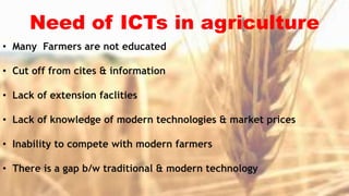Use of ICT in Agriculture field | PPTX