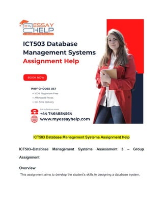 ICT503 Database Management Systems Assignment Help.pdf