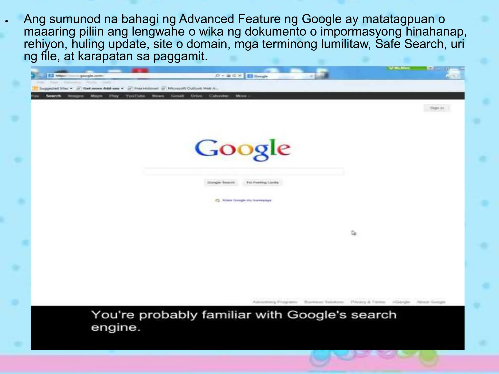 ICT 5 YUNIT 1 ARALIN 10 PANGANGALAP NG IMPORMASYON GAMIT ANG ICT.pptx
