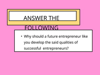 ICT 7 WEEK 2. SUCCESSFUL ENTREPRENEUR IN THE FIELD OF ICT | PPTX