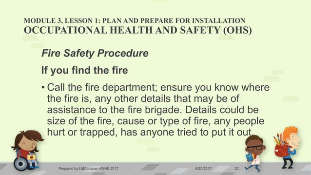 Ict 9 module 3, lesson 1.1 ohs | PPTX | First Aid | Injuries