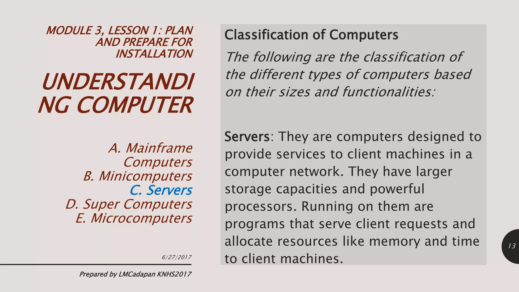 Ict 9 module 3, lesson 1.2 understanding computers | PPTX