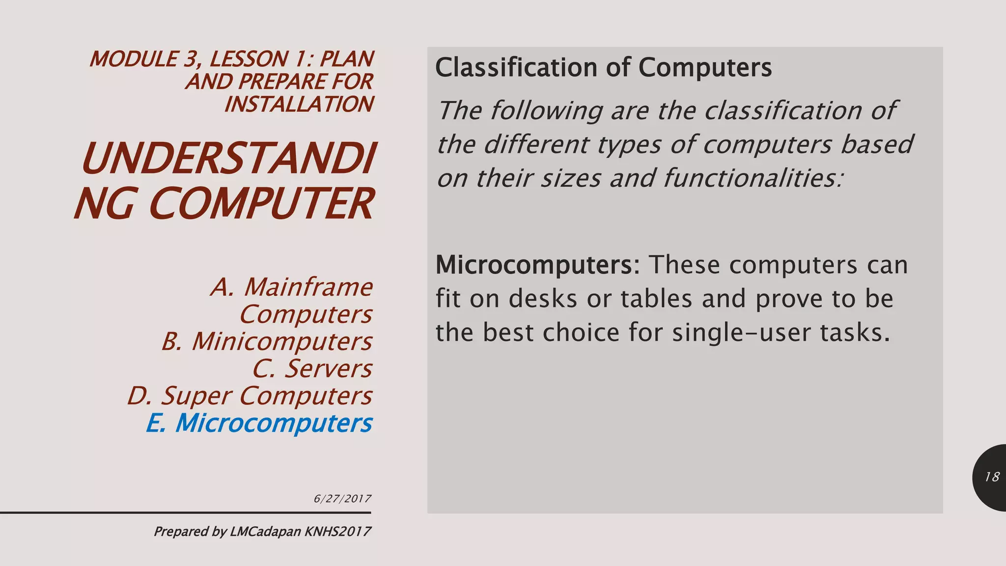 Ict 9 module 3, lesson 1.2 understanding computers | PPTX